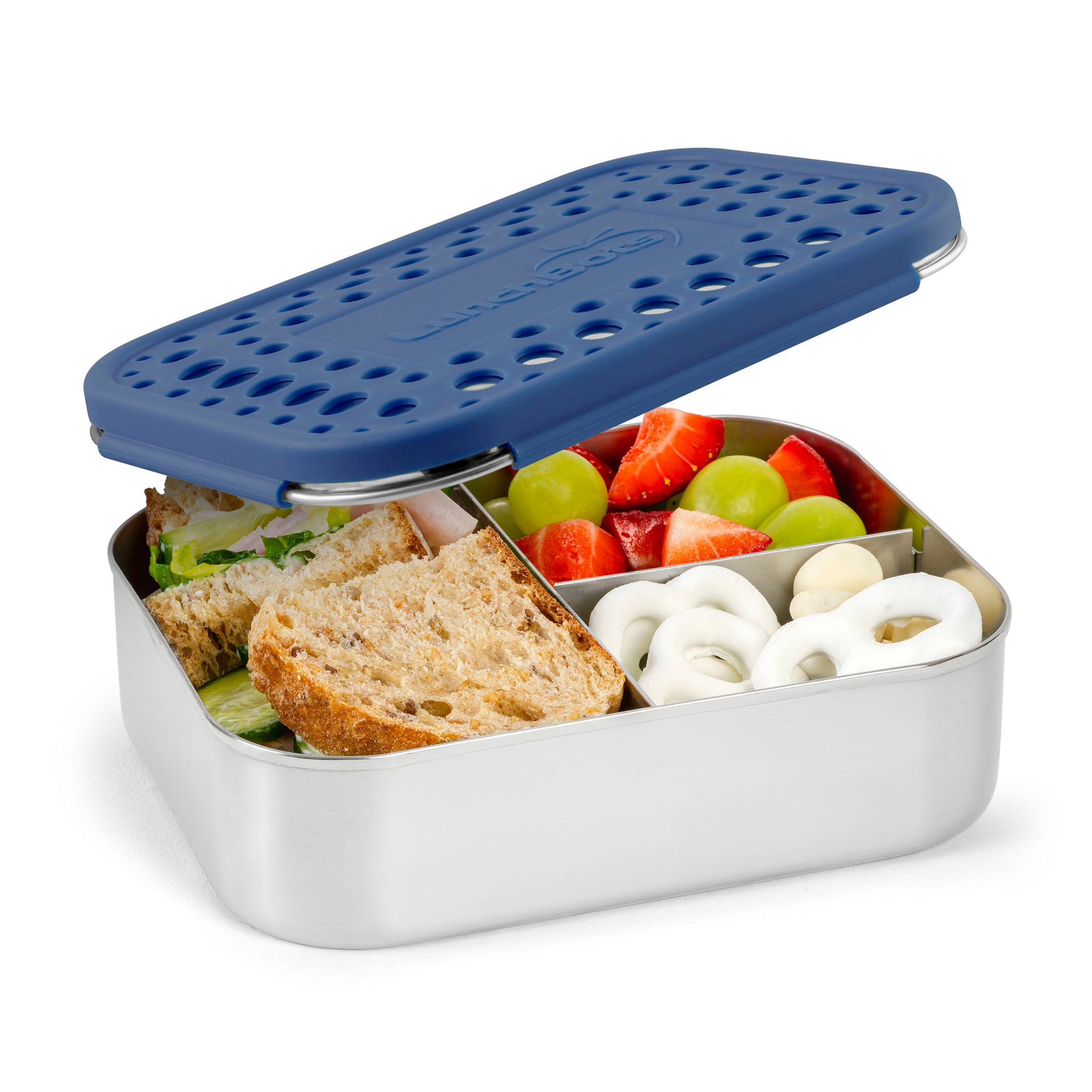 LunchBots Trio Stainless Steel 3 Compartment Bento Box