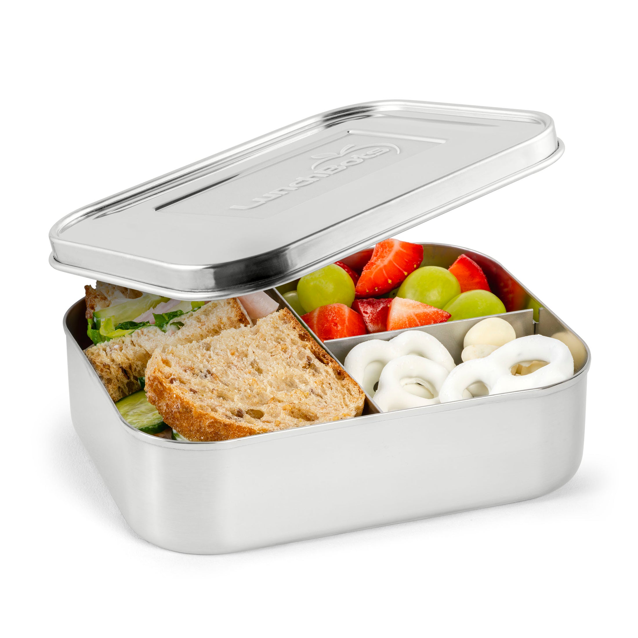 LunchBots Trio Stainless Steel 3 Compartment Bento Box