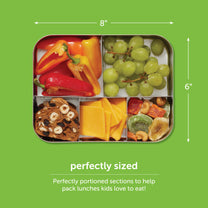 LunchBots Cinco Stainless Steel 5 Compartment Bento Box