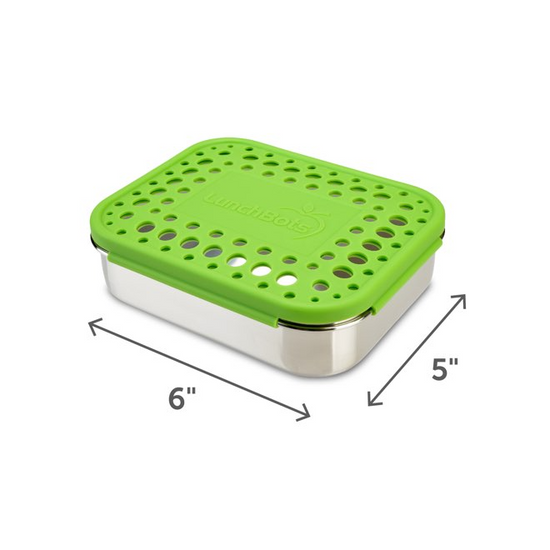 LunchBots Trio Stainless Steel 3 Compartment Bento Box